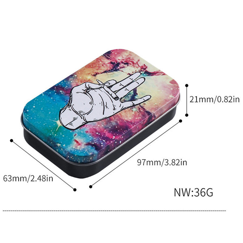 Fashion Tin Storage Box Tobacco Box humidor rolling paper Cigarette Case Hold St