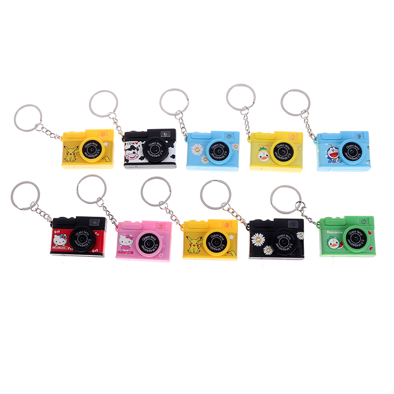 1PC Creative camera Led keychains With sound LED Flashlight Key chain H❤W