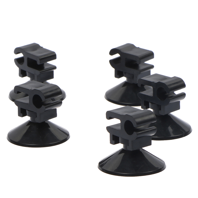 5pc Black Aquarium Suction Cup Clip Oxygen Tube Power Cord Buckle Fish Tank W ba