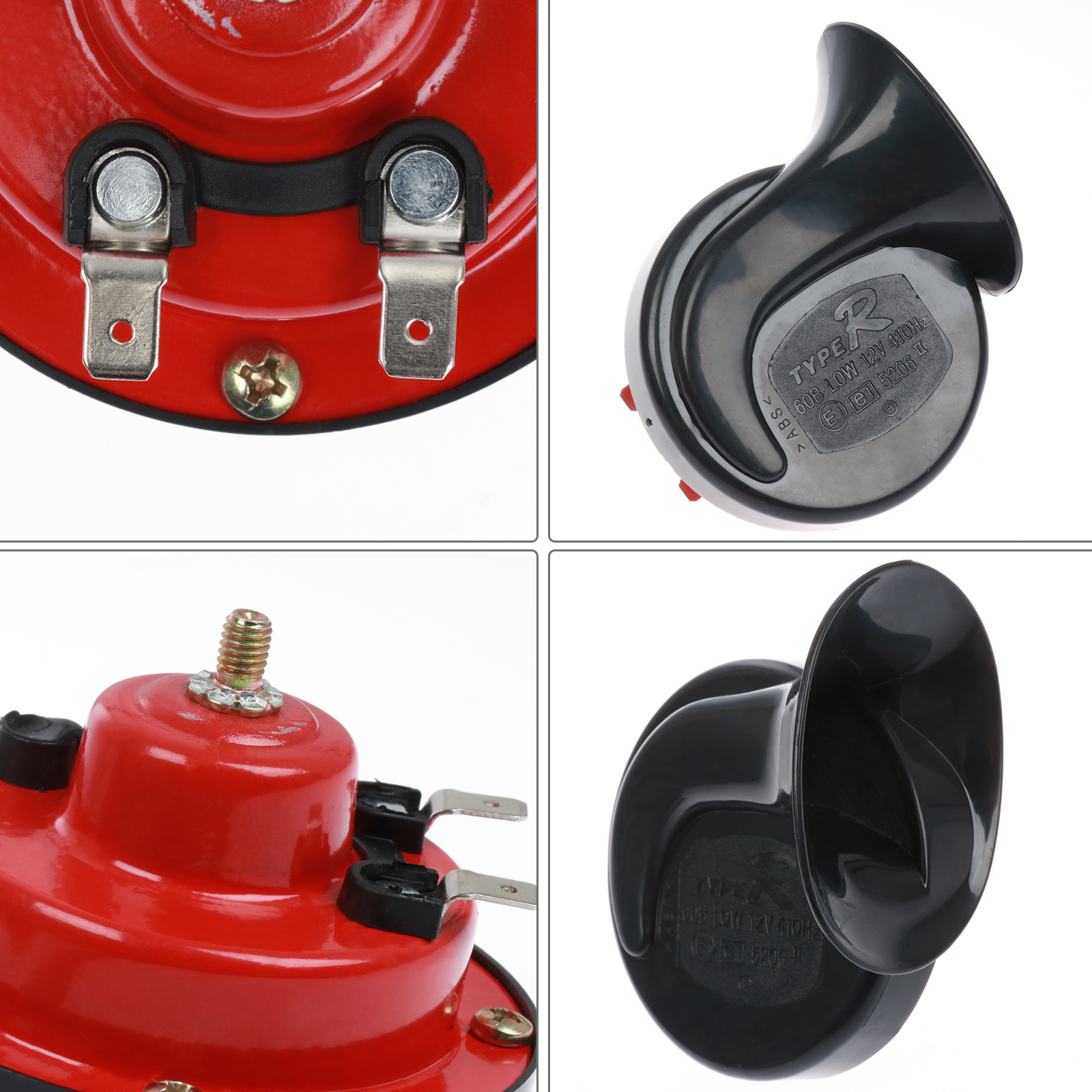 2 Pack Snail Horn 130DB Super Loud Train Horn for Truck Boat Car -tz