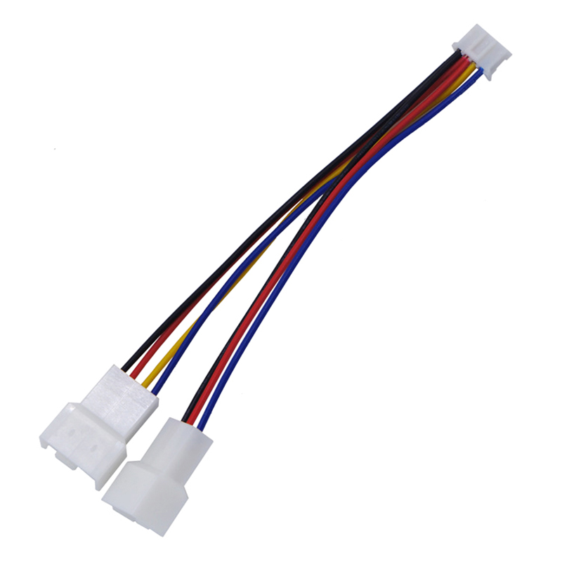 Fan Power Cable 12cm PH2.0 Small 4Pin to Double 3Pin/4Pin PVC Fan Cable ...
