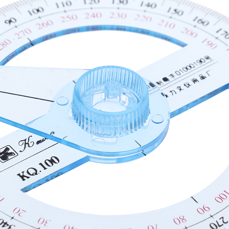 PLASTIC 360 DEGREE Protractor Angle Edge Finder Measuring Ruler Stud`uk ...