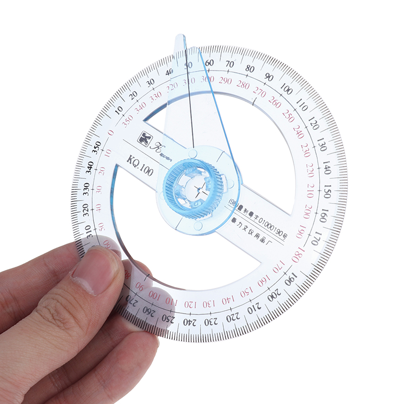 PLASTIC 360 DEGREE Protractor Angle Edge Finder Measuring Ruler Stud`uk ...
