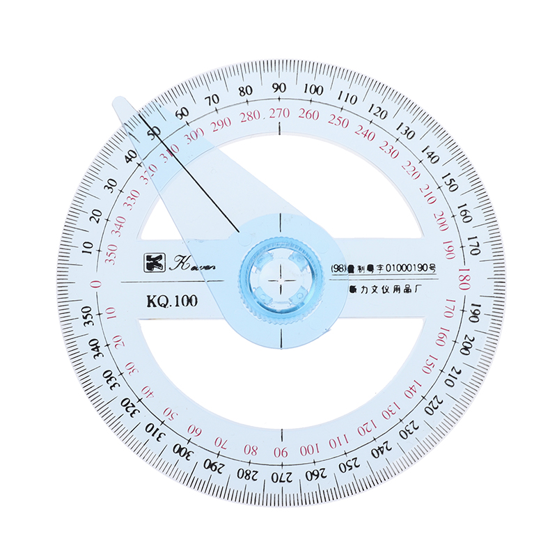 PLASTIC 360 DEGREE Protractor Angle Edge Finder Measuring Ruler Stud`uk ...