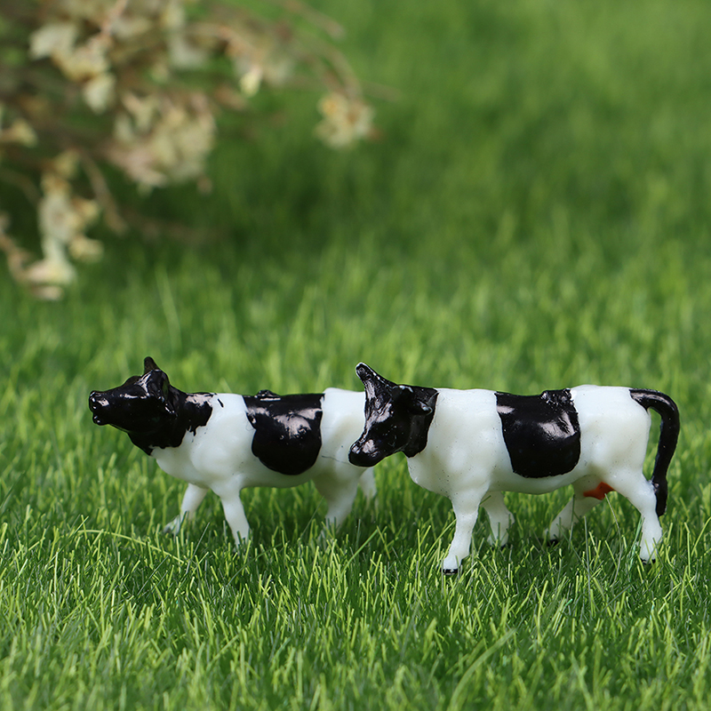 10pcs 1:87 Diy HO Scale Colorful Cow Model Train Layout Model Building ...