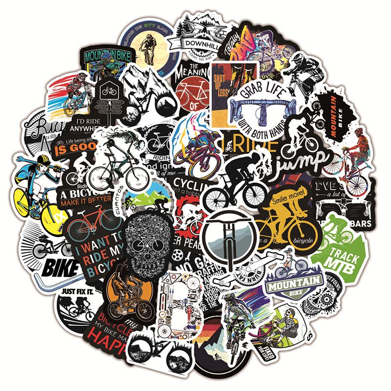 50pcs/Lot Outdoor Bicycle Stickers for Mountain Bike Riding Travel ...