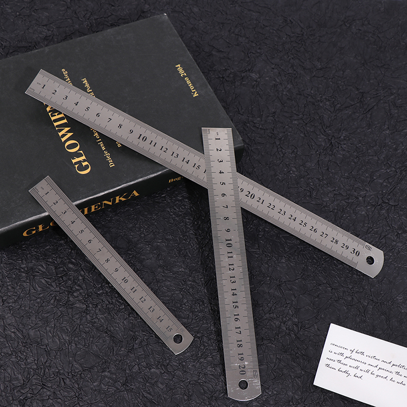 3Pcs Stainless Steel Ruler for Engineering School Office 15cm/20cm ...