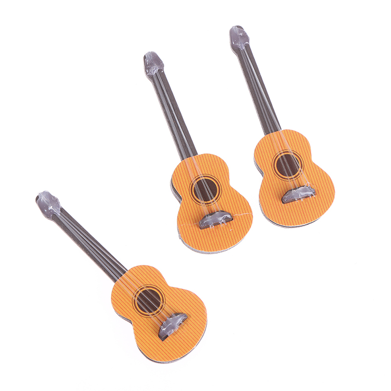Dollhouse Miniature Instrument mini Guitar for Home Decoration Kid Wood ...