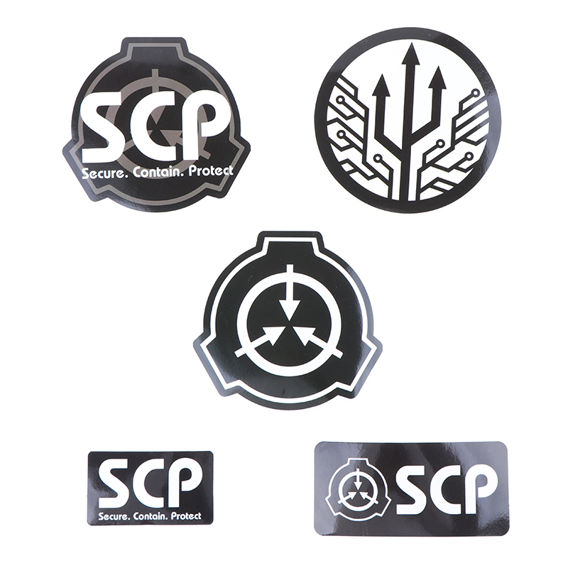 5Pcs SCP Foundation Vinyl Waterproof Sticker for Laptop Guitar ...