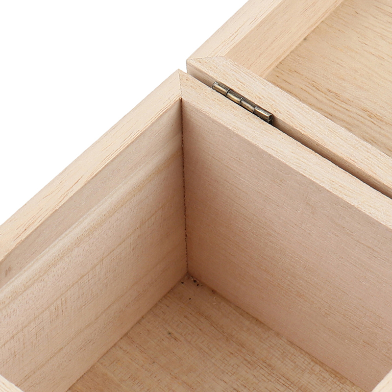 Retro Jewelry Box Organizer Box Natural Wood Clamshell Storage ...