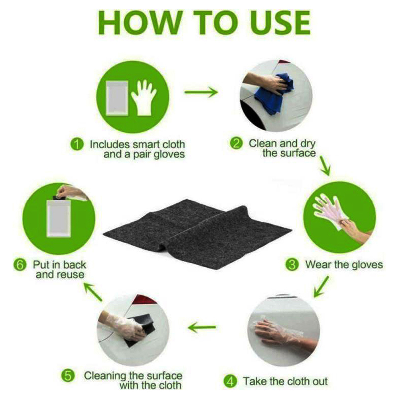 Magic Car Scratch Repair Cloth Nano Cloth Surface Scuffs Fix Car ...