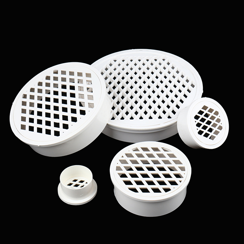 Insert Type Simple Floor Drain PVC 50-200 Round Pipe end cap Filter Net ...