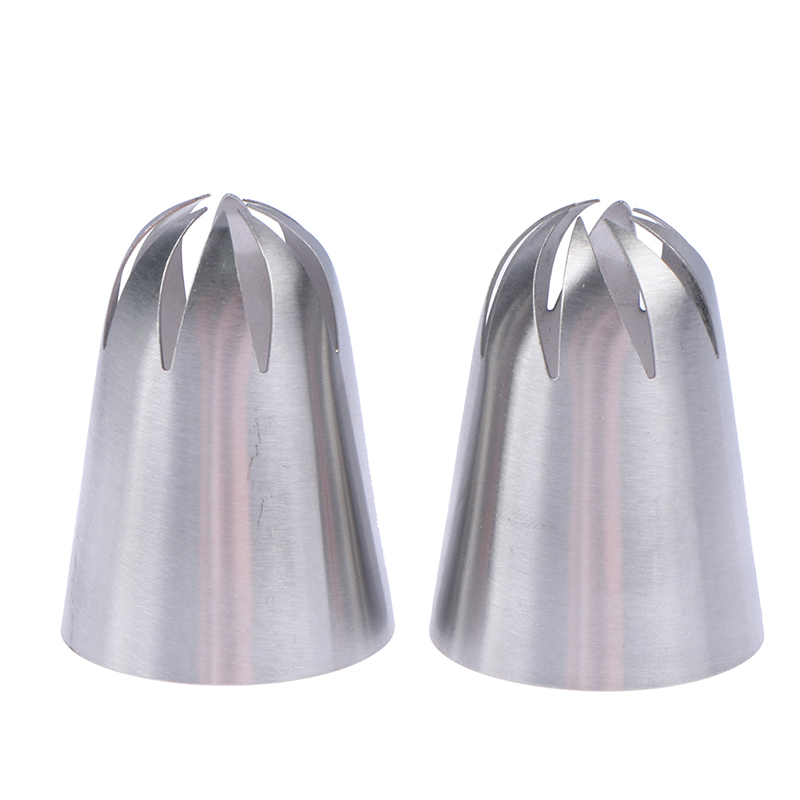 2PCs Tips Pastry Cream Nozzle Icing Piping Set Decor Cupcake Cakes ...