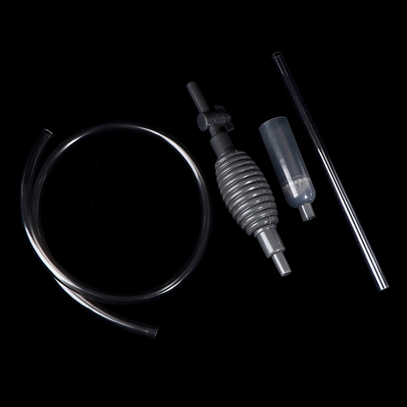 Aquarium Tank Vacuum Siphon Gravel Cleaner Pump Water Change Safe for F-tz