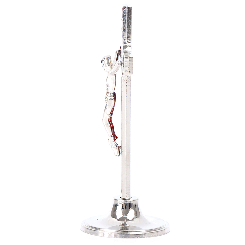 Cross Crucifix Stand Christ Catholic Jesus Statue Figurine Prayer Church Deco ba