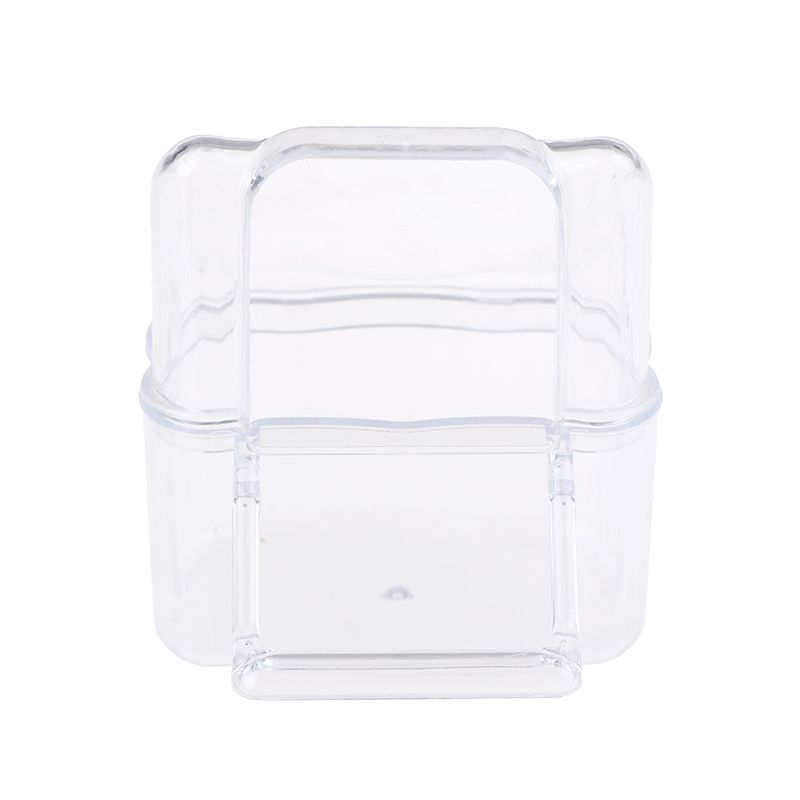 Ciotola tazza cibo in plastica trasparente Parrot Bird acqua pulita silo BAH Sb