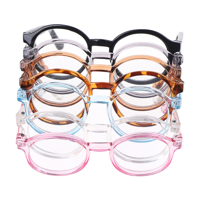 1PCS 9CM Transparent Round Glasses For 1/6 Doll Decor Accessories Toys H❤W