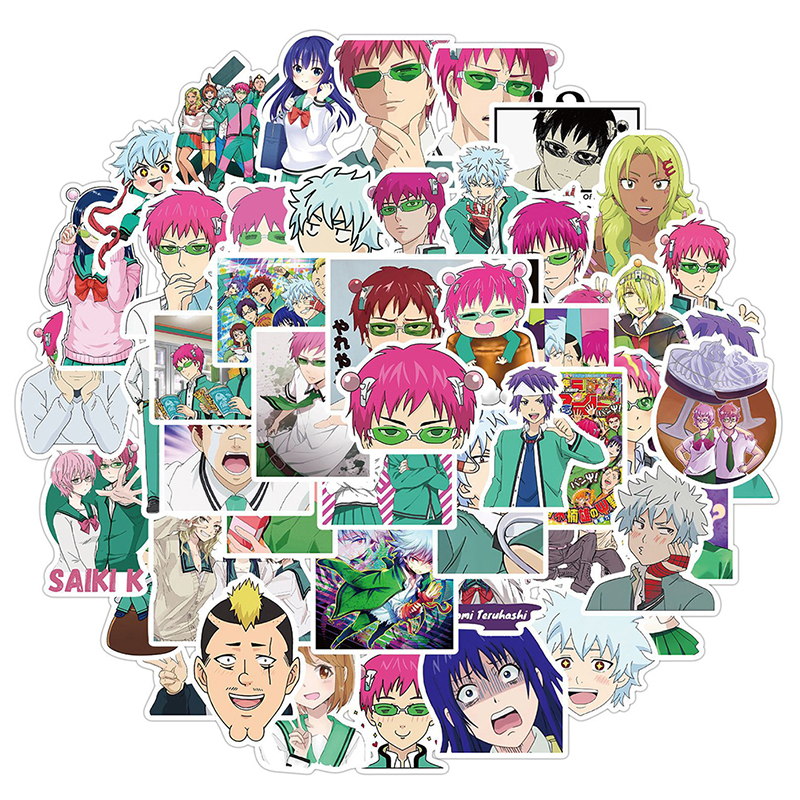 50PCS Saiki Kusuo no sai-nan Graffiti Stickers For Laptop Skateboard ...