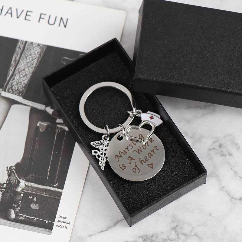 1 pezzo portachiavi giorno infermiera medico regalo ciondolo portachiavi Le