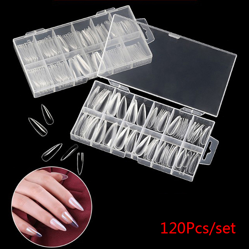120Pcs Poly Nail Gel Nail Dual Forms Finger Extension UV Builder Nail Tips T S^3 | eBay Australia