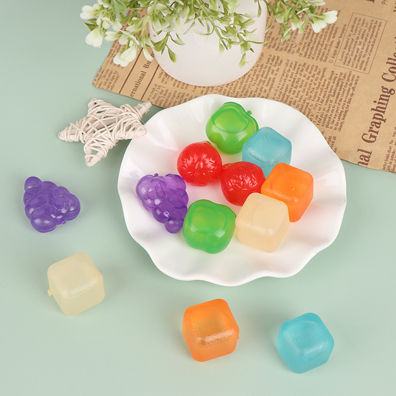 6pcs fruit And square shaped reusable ice cubes mold ice maker Cooling ...