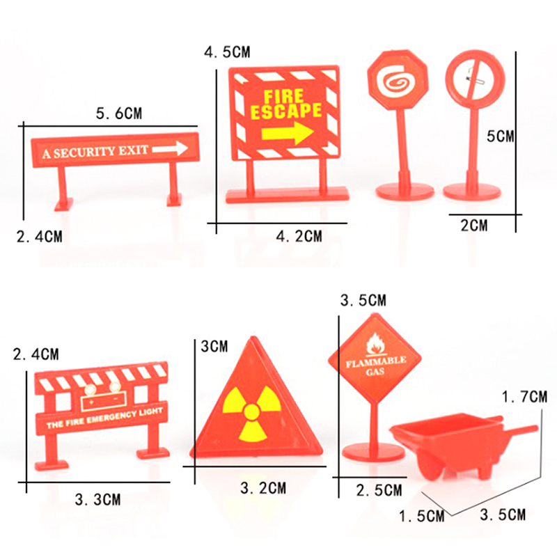 8 Pieces Kids Traffic Signs Kid Children'S Educational Toy For Traffic ...