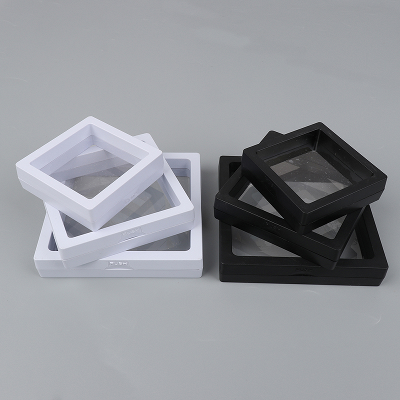 PE Film Brooch Coin Gems Jewelry Storage Box Dustproof Exhibition Ring ...