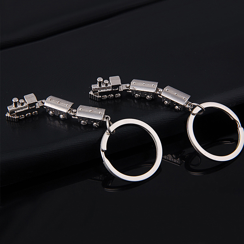 Creative Metal Movable Joint Mini Train Model Alloy Keychain Metal Keyring Th