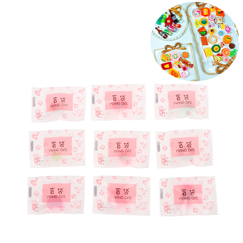 10pcs DollHouse Miniature Supermarket Blind Bag Miniature Food Model ...
