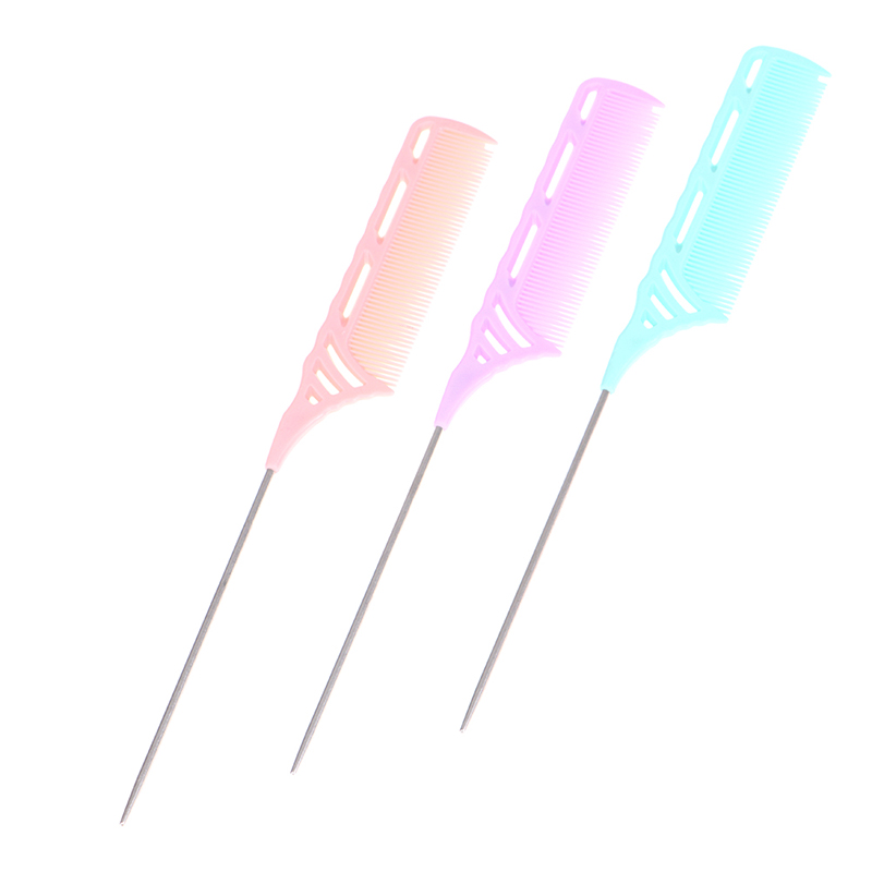 Women Long Rat Tail Comb Bone Tip Sharp End Braid Divider Comb Parting ...