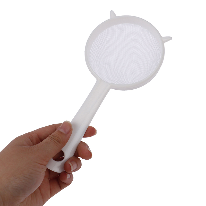 Kitchen Handheld Plastic Screen Mesh Tea Leaf Strainer Flour Sieve ...