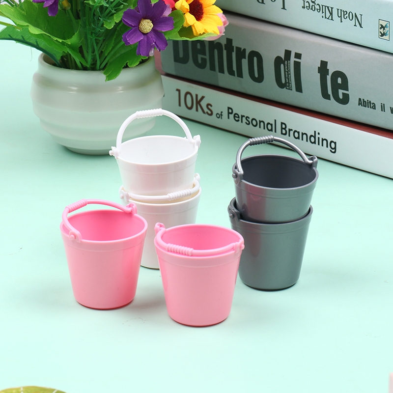 2Pcs 1:12 Mini Cute Buckets Decoration Miniature Toy Kitchen Room ...