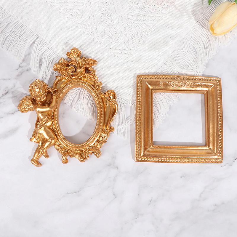 Cornice fotografica retrò manicure cosmetici ornamenti europei fotografia sfondo g TS