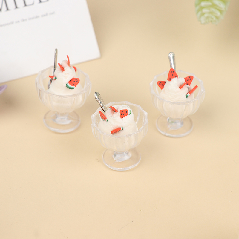 1:12 Dollhouse Miniature Mini Ice Cream Cups Model Pretend Play Food ...