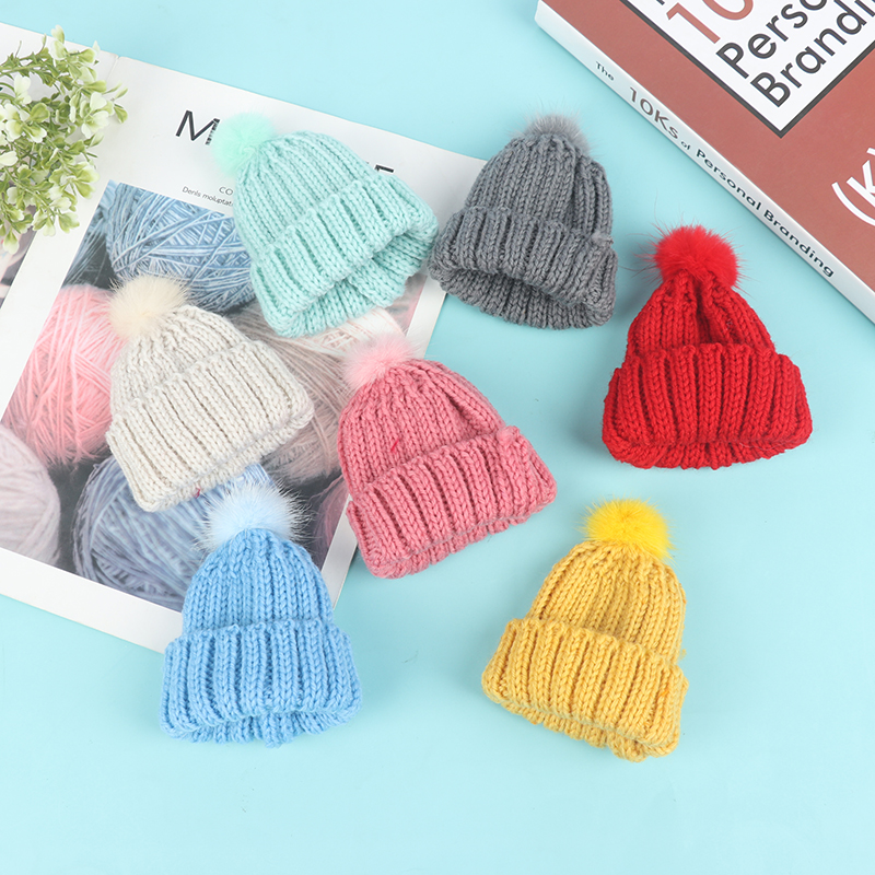 1/6 Dollhouse Miniature Fashion Knitted Beanie Hat Cap Doll House ...