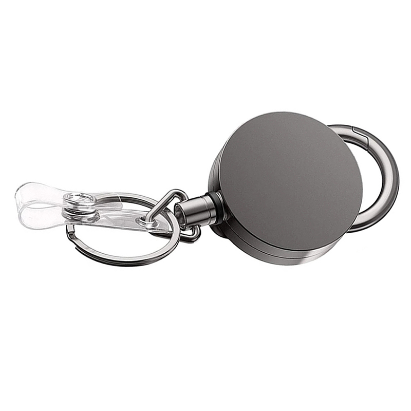 Wire Rope Camping Telescopic Burglar Chain Key Holder Tactical Keychain Outd  Th