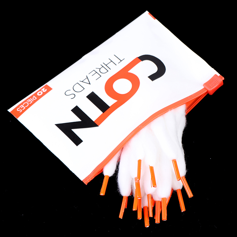 20pcs Prebuilt Wire Coil Threads Organic Vape Cotton Strips Shoelace for RTA RDA