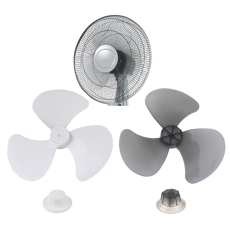 Lama ventola domestica 16" tre/cinque foglie con coperchio dado per ventola in piedi - p