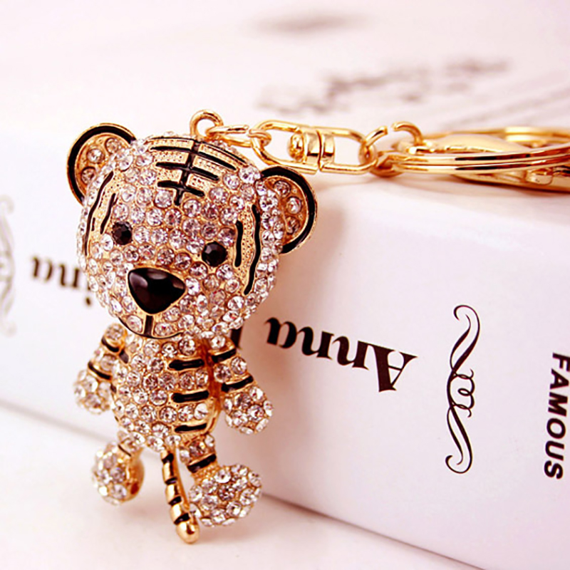 Lovely Tiger Key Ring Car Keychain Bag Charm Purse Pendant Keyring Key ...