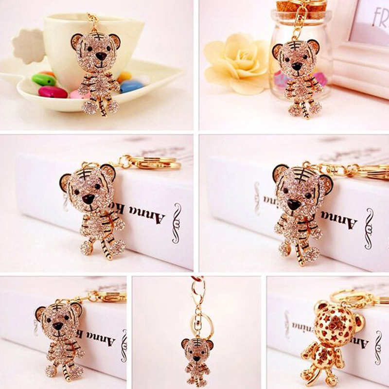 Lovely Tiger Key Ring Car Keychain Bag Charm Purse Pendant Keyring Key ...