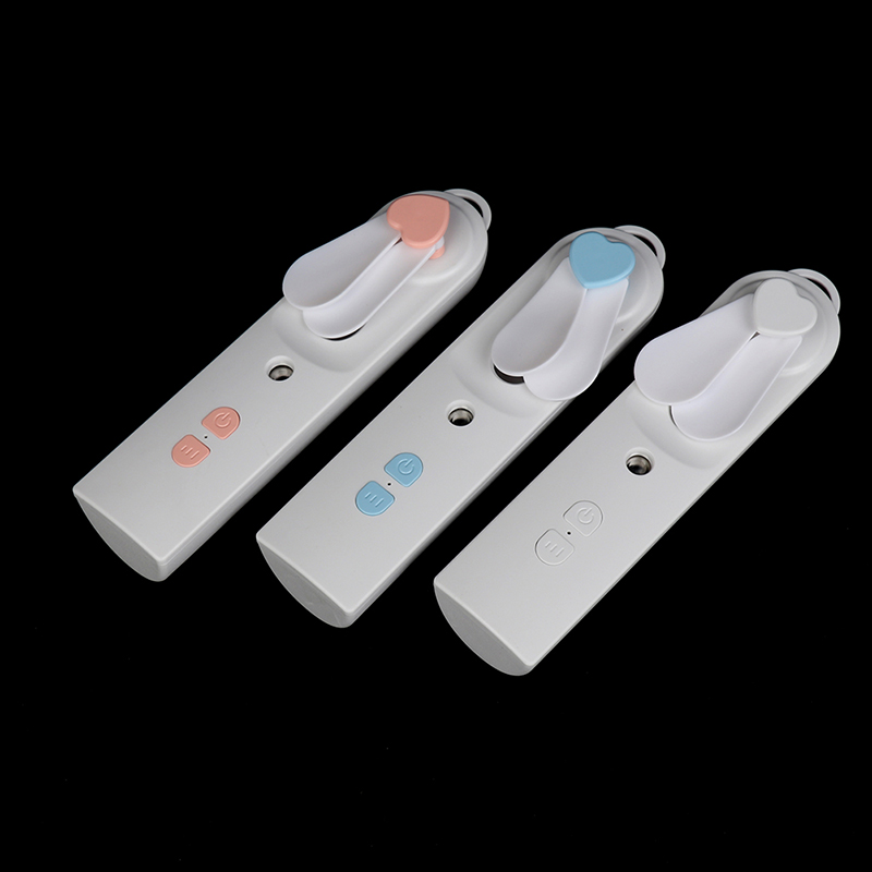 Portable 2 In 1 Mini Fan Humidifier USB Rechargeable Handheld Fan Water Spray