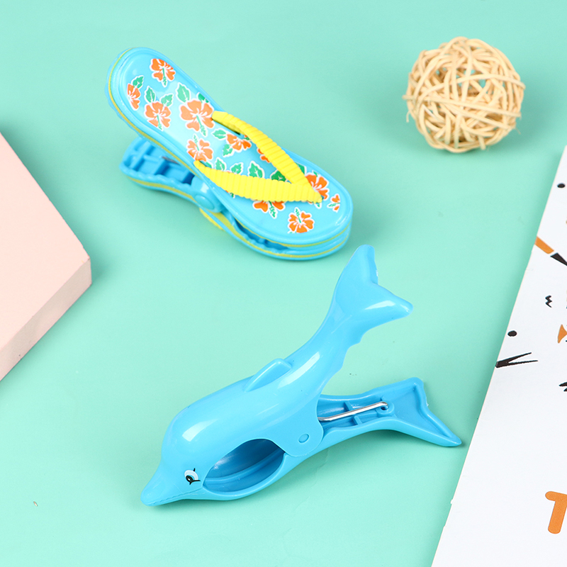 Plastic Beach Towels Clips For Sunbeds Sun Lounger Animal Decorative Clothes  X~