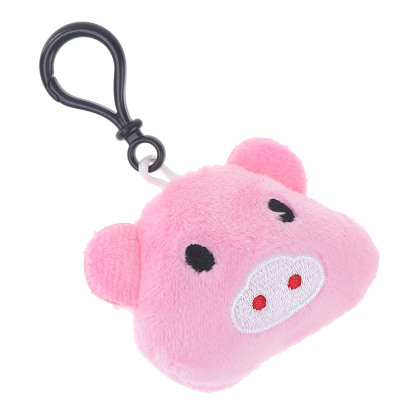 Mini pareja de caricaturas de cerdo de peluche de peluche