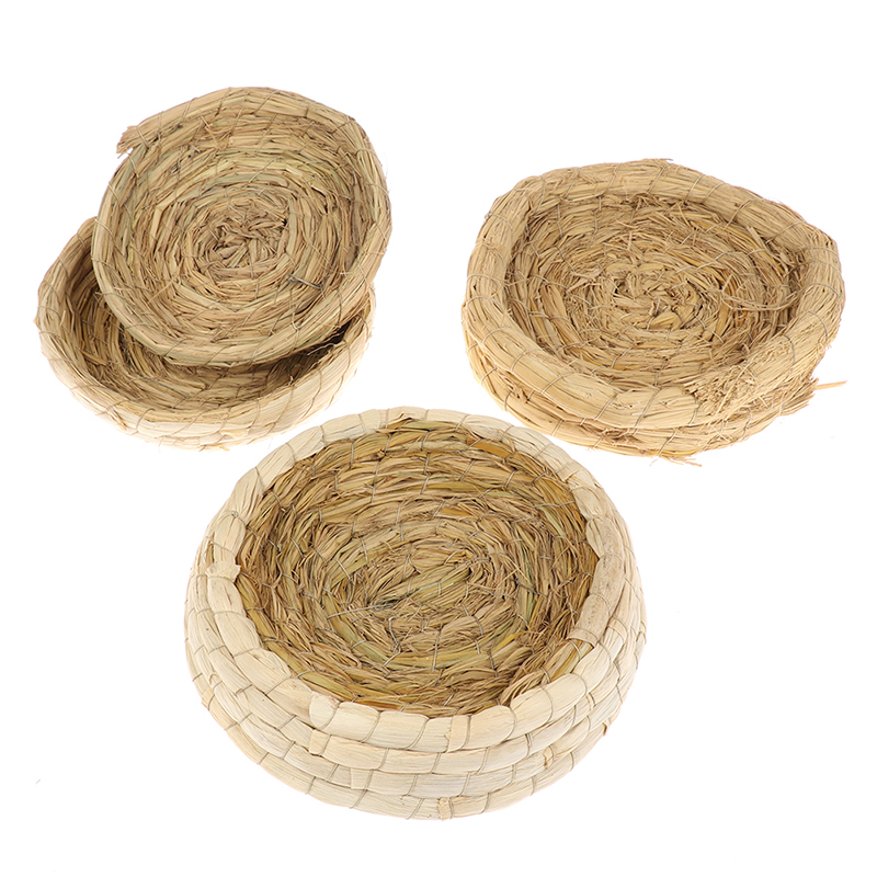 Fatto a mano paglia uccellino naturale nido piccione casa pappagallo nido hatchingAGAH Th