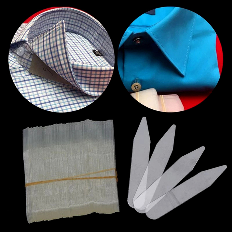 200Pcs Plastic Collar Stiffeners Stays Bones Set For Dress Shirt Collar ...