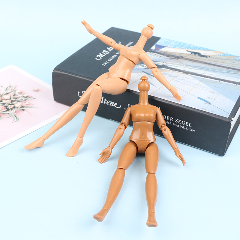 Dollhouse Doll Body Accessories Joints Can Change Head Foot Moveable 20cm Dol ba