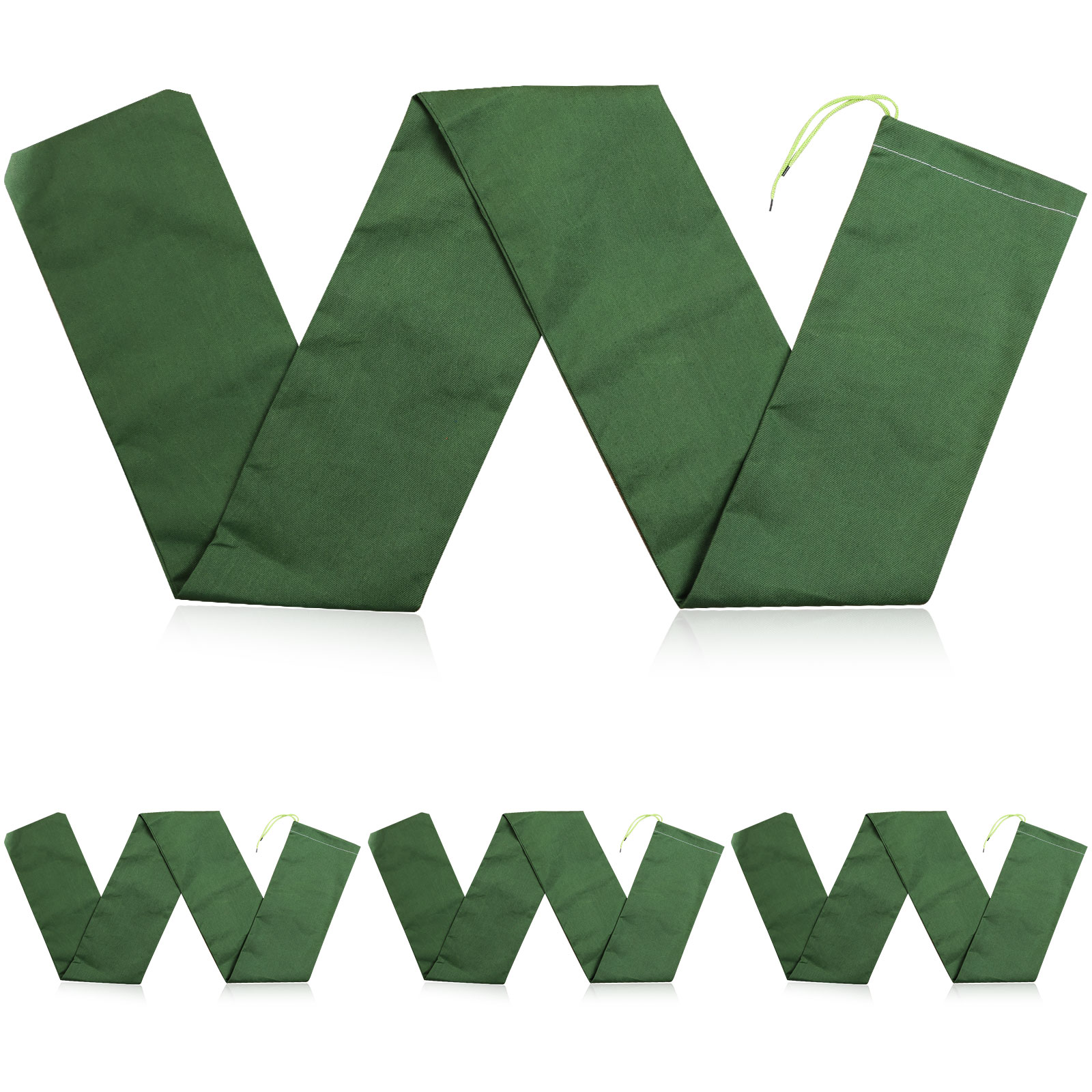 4 Pieces Flood Water Barrier Sandbags Long Canvas Bags Thickened Reusable Bags w