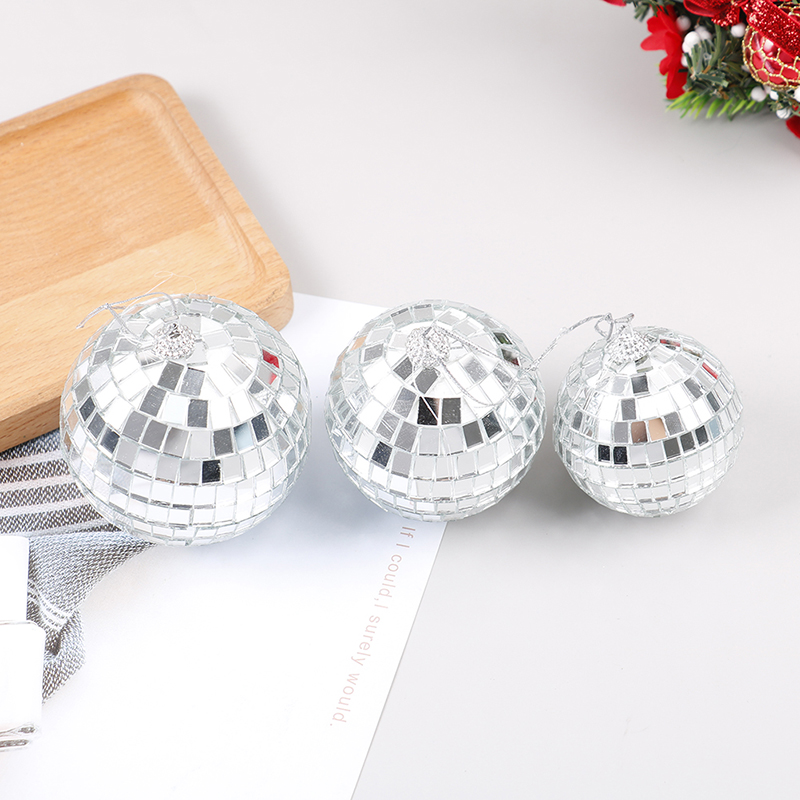 Ornamento palla di Natale 2-8 cm mini palla specchio discoteca decorazione albero di Natale gaTSDE