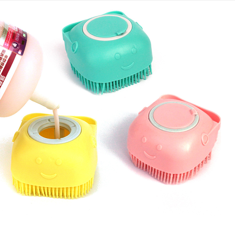 Guanto da massaggio bagno cucciolo cane gatto spazzola da bagno morbido silicone di sicurezza animale domestico a F FI