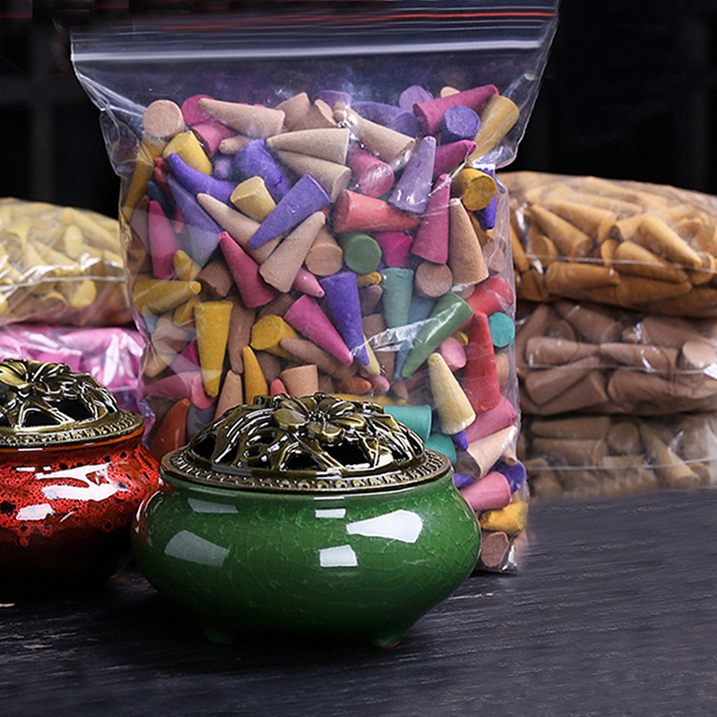 300Pcs Backflow Incense Cones Mixed  Natural Incense Floral Lavender Sandalwo ba